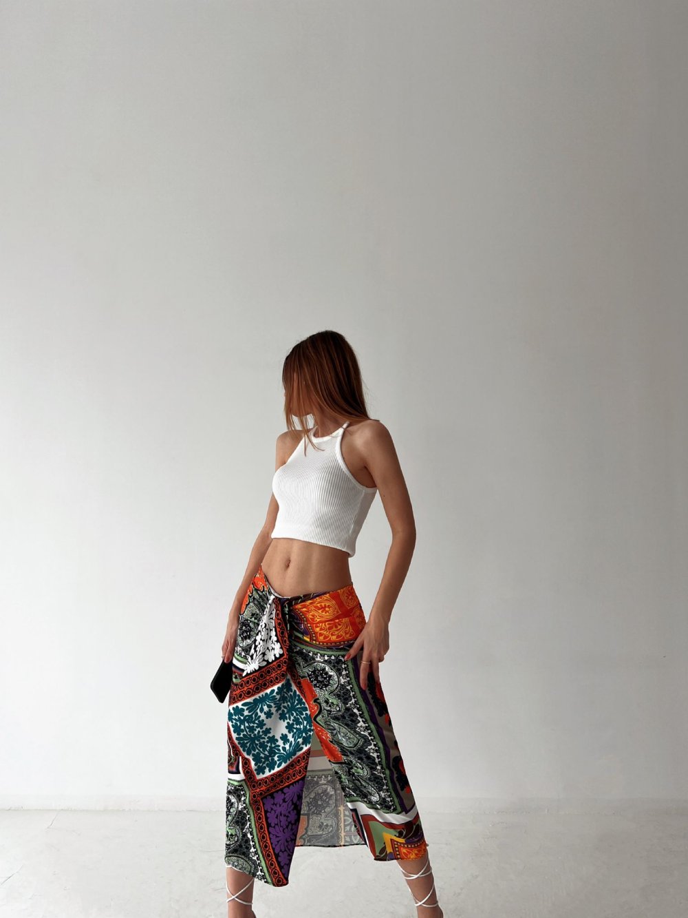 Siry Etnik Desen Şal Etek Turuncu Modelleri En Uygun Fiyatlarla