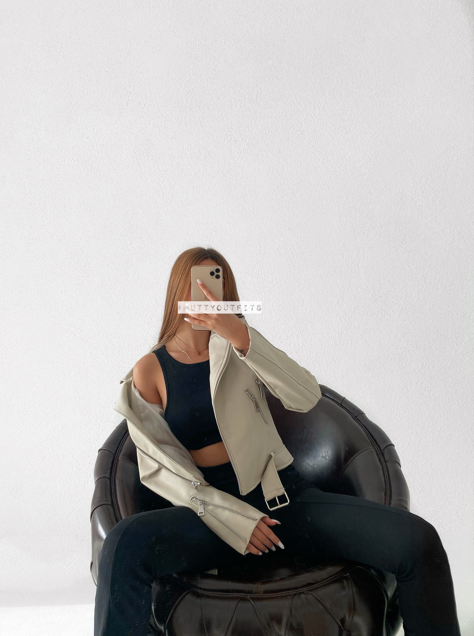 Alice Biker Deri Ceket Bej Modelleri En Uygun Fiyatlarla