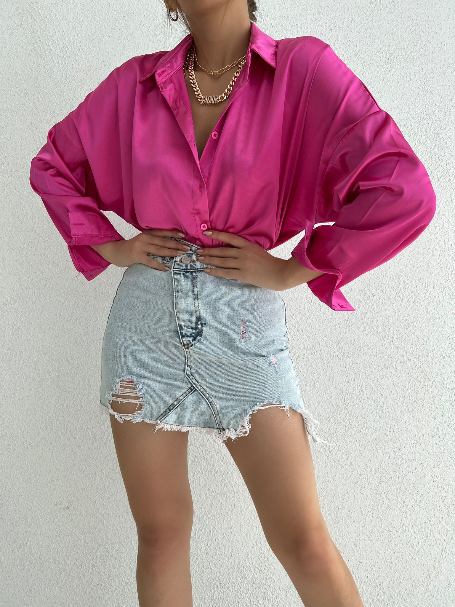 Neomie Yırtıklı Jean Etek Açık Mavi Modelleri En Uygun Fiyatlarla